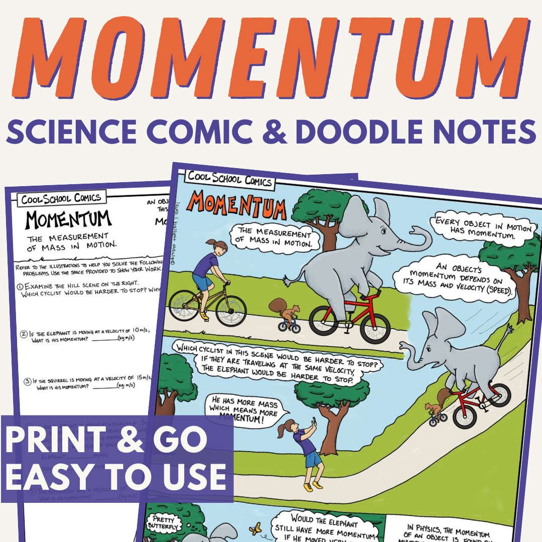 Momentum Formula Practice - Cool School Comics
