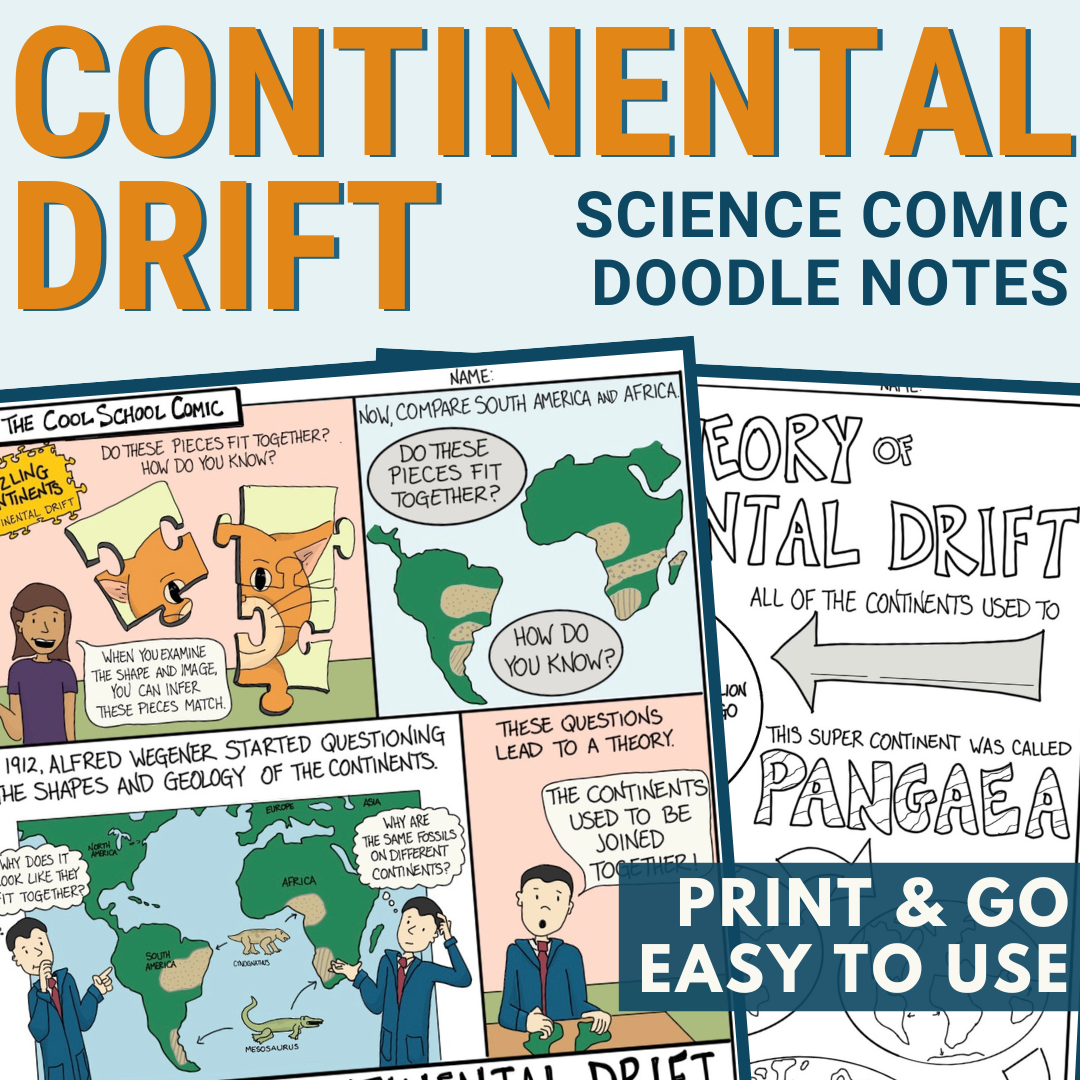 Continental Drift Comic and Doodle Notes - Cool School Comics