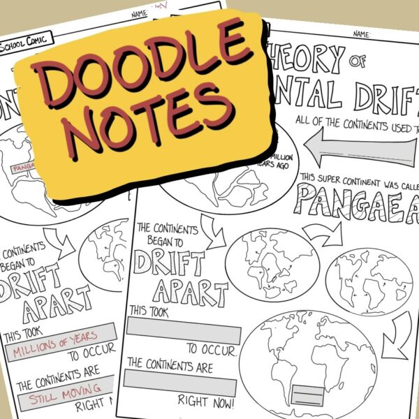Continental Drift Comic and Doodle Notes - Cool School Comics