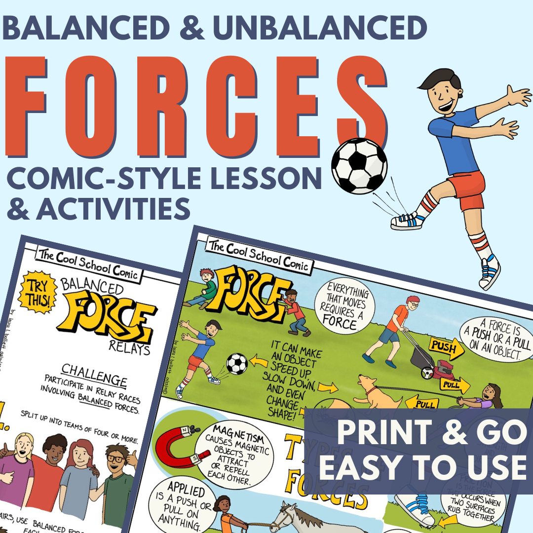 Balanced and Unbalanced Forces Lesson Plan - Cool School Comics