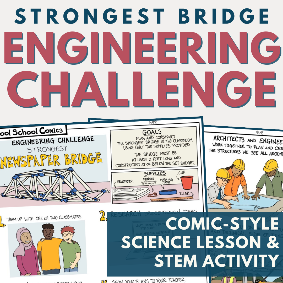 Forces and Structures STEM Challenge: Newspaper Bridge Activity