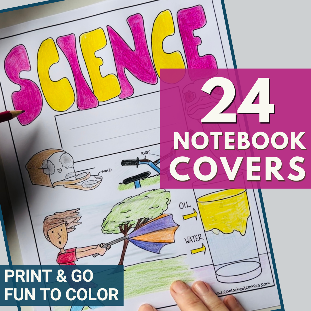 Interactive Notebook Covers - Cool School Comics