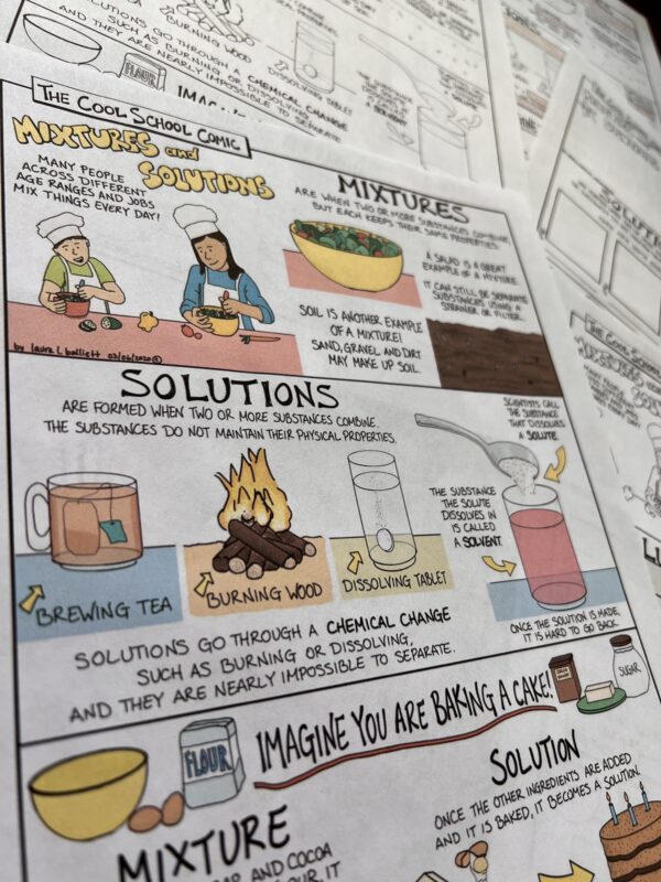 Mixtures and Solutions in Comic Form - Cool School Comics