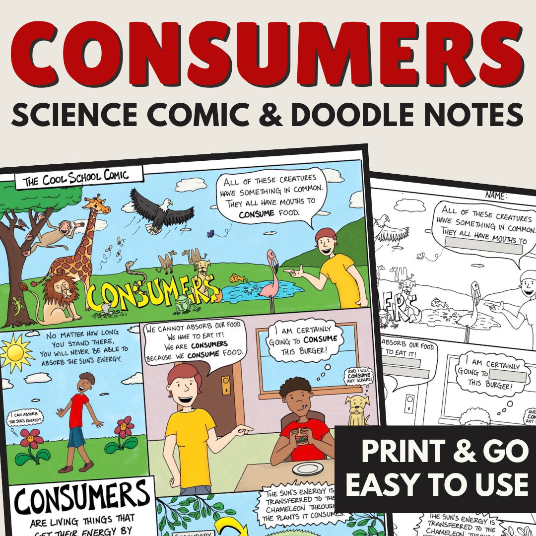 Consumers Doodle Notes Activity - Cool School Comics