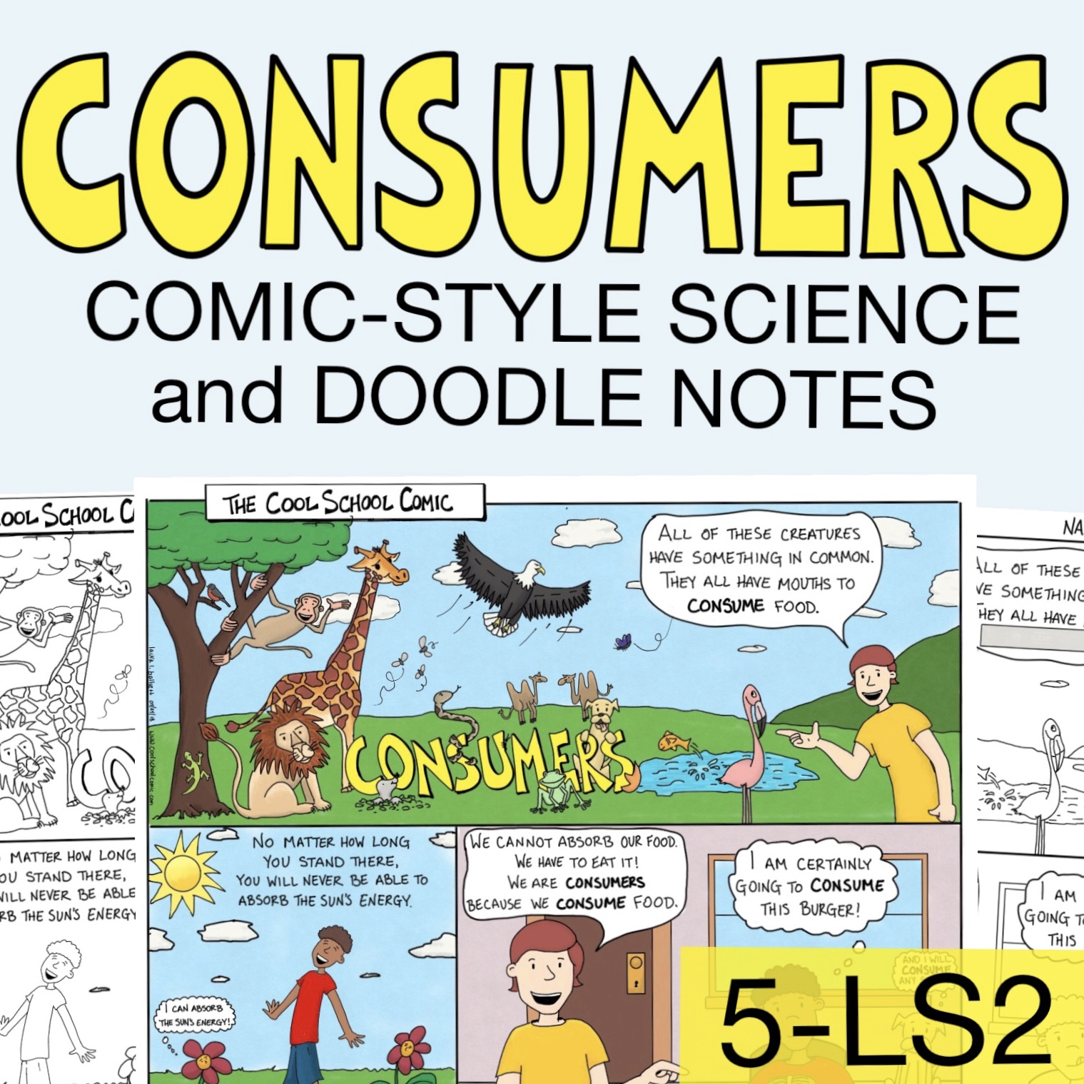 Consumers Doodle Notes Activity - Cool School Comics