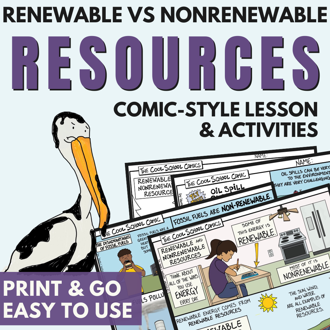 Renewable and Nonrenewable Resources Lesson Plan - Cool School Comics