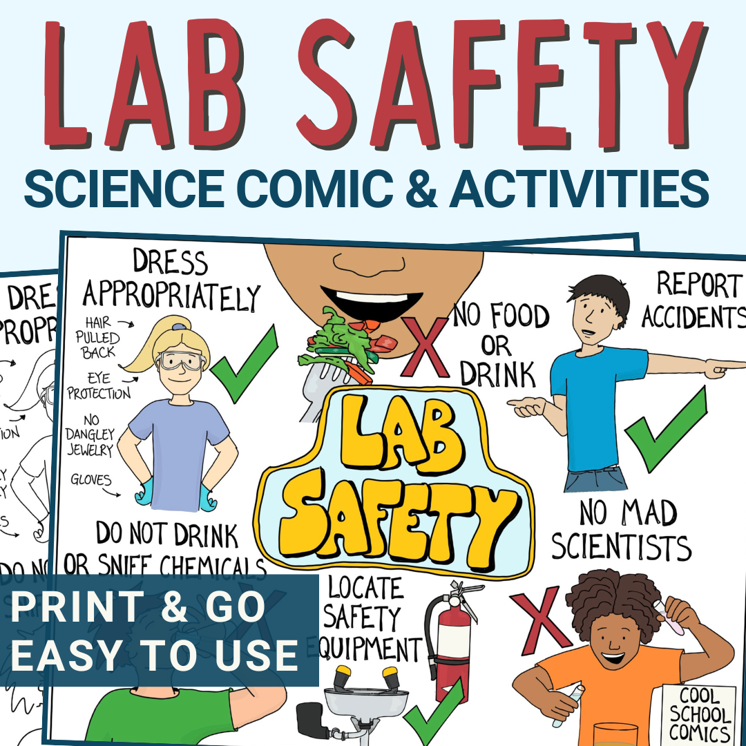 Lab Safety Science Comic and Worksheet - Cool School Comics