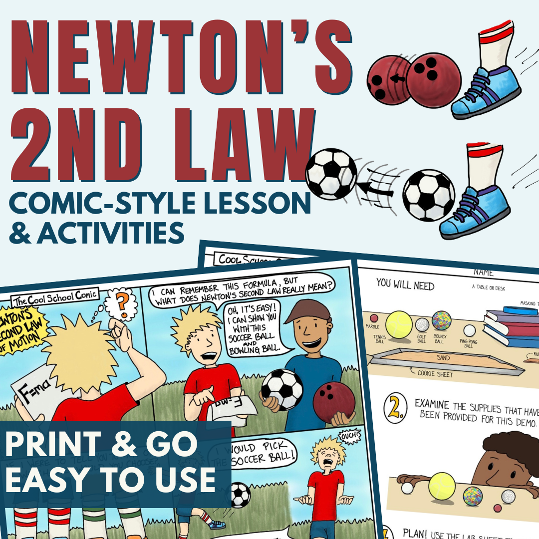 Newton's Second Law Science Activities - Cool School Comics