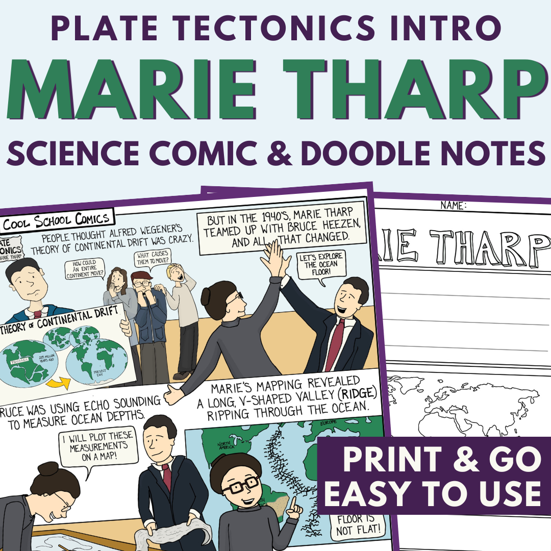 Marie Tharp Women Scientists Women's History Month - Cool School Comics