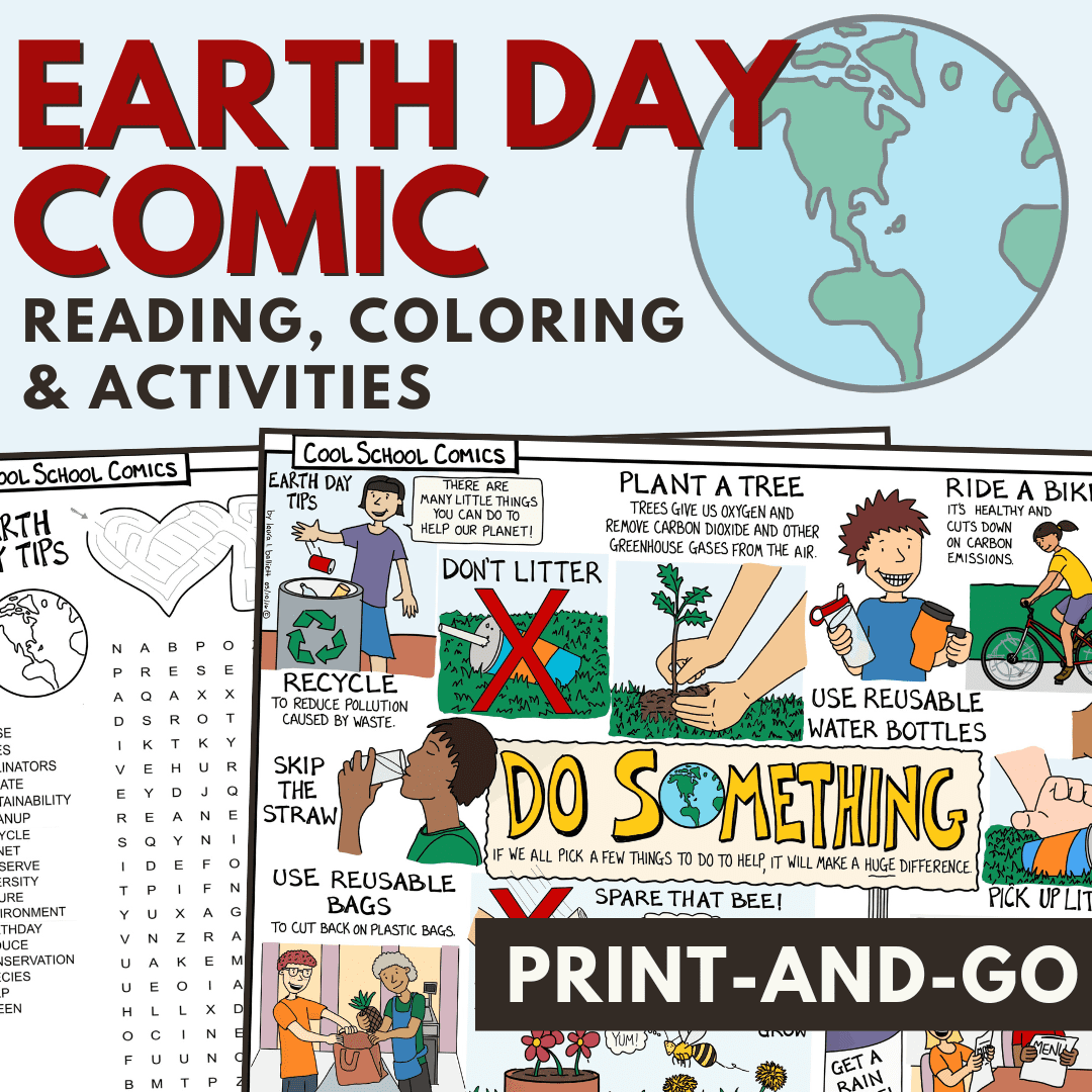 Earth Day Tips- Coloring Pages & Activities for Middle School - Cool ...