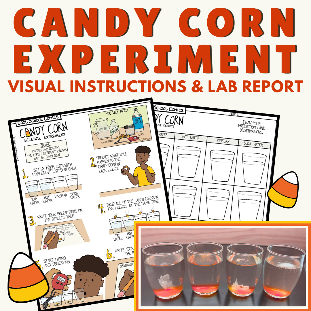 Dissolving Candy Corn Halloween Science Experiment