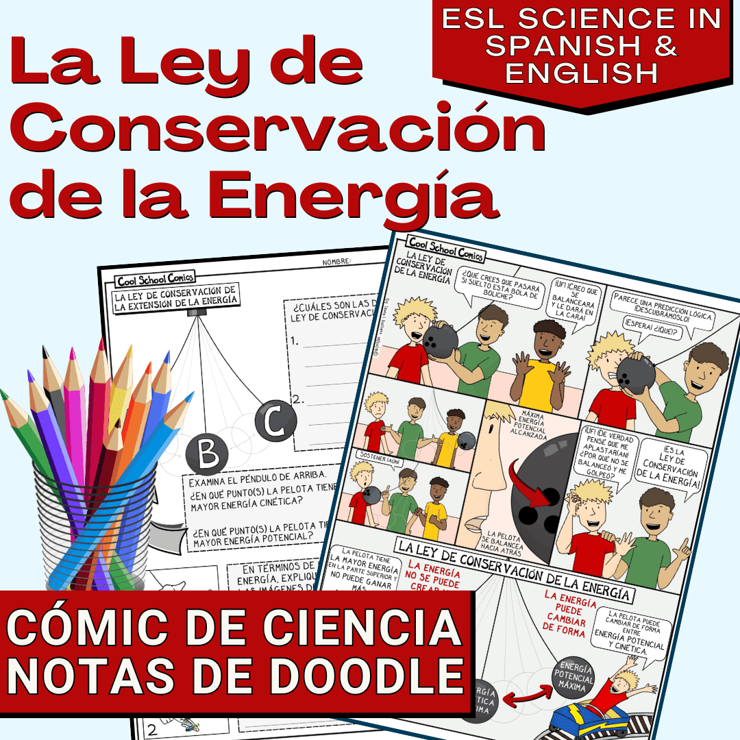 Bilingual Law of Conservation of Energy - Cool School Comics